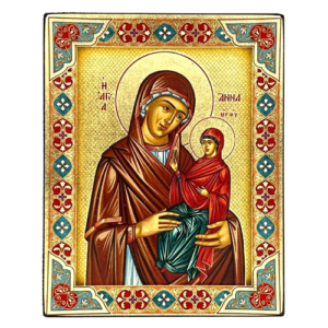 Saint Anna Silk Screen Icon Gold Eastern Design Border
